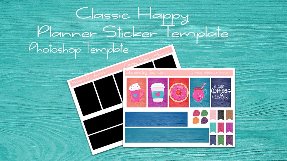 Classic Happy Planner Sticker Template Build In Photoshop Upload To ...