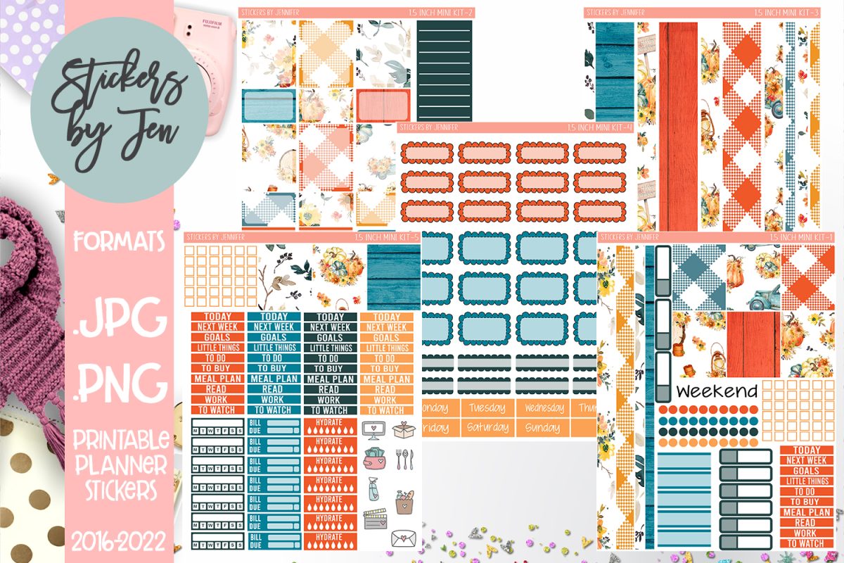 Stickers by Jen – Printable Planner Stickers & PSD Planner Sticker ...